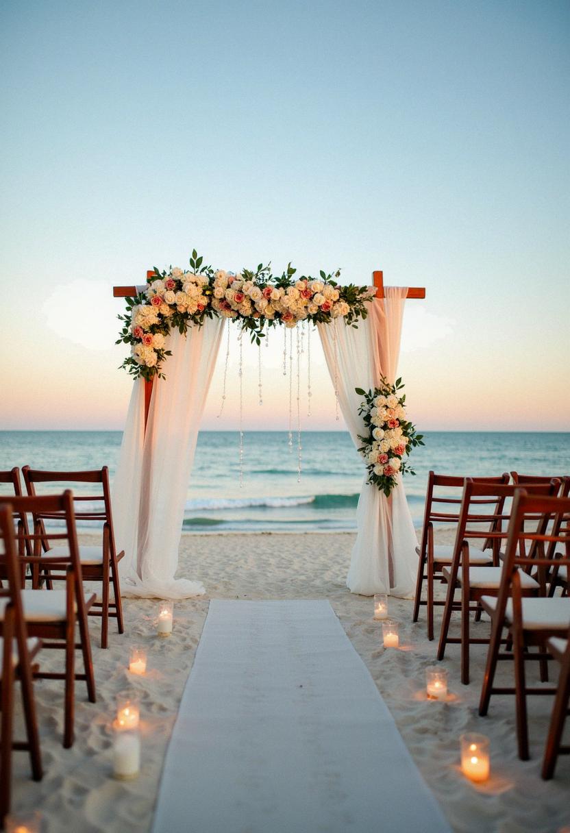 Elegant Wedding Beach Decorations Ideas - TheCharmingBride.com