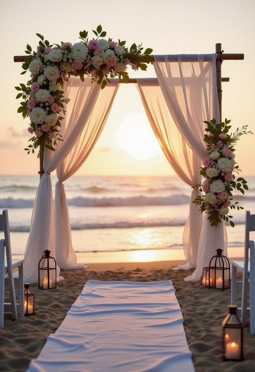 Elegant Wedding Beach Decorations Ideas - TheCharmingBride.com