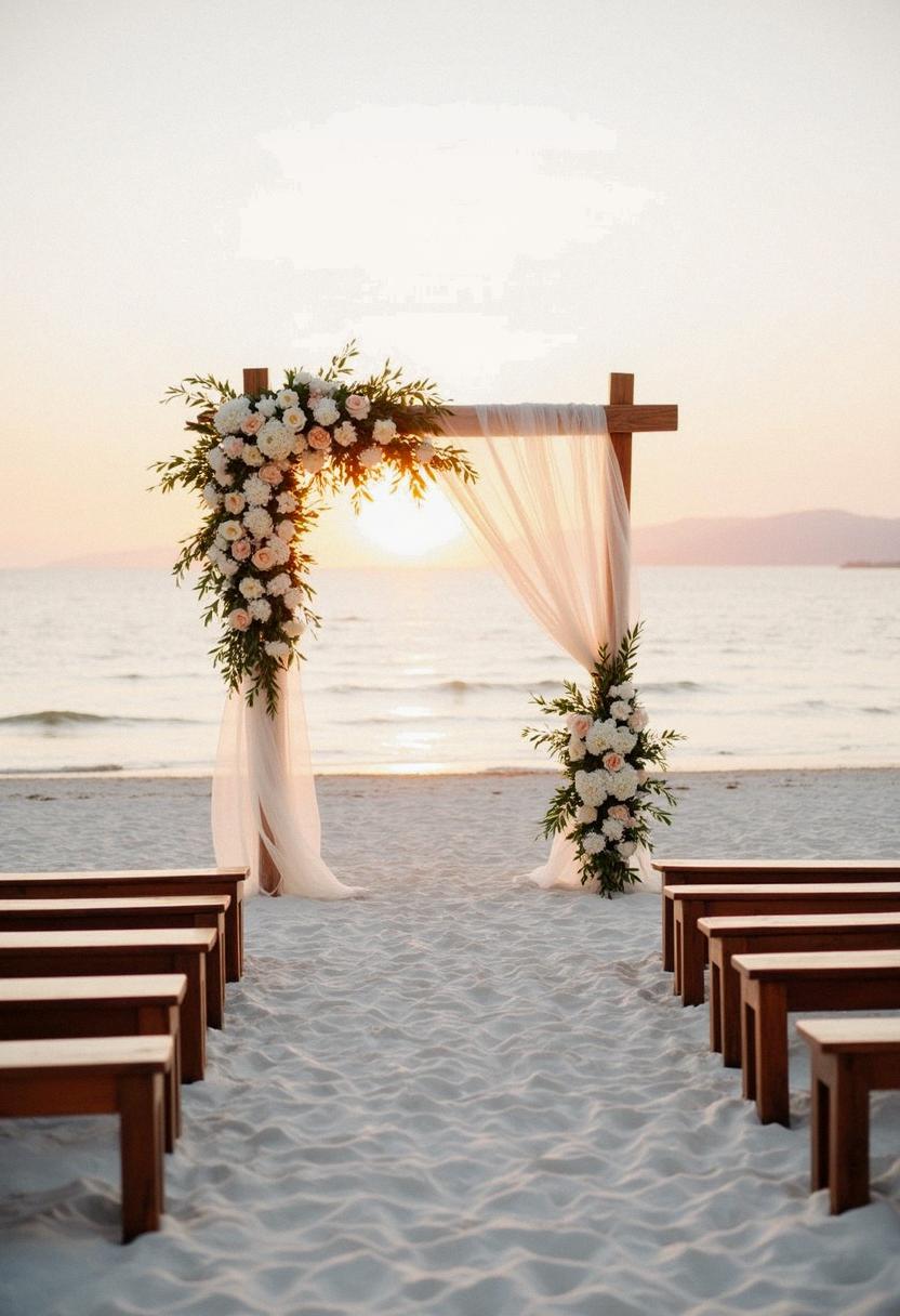 Elegant Wedding Beach Decorations Ideas - TheCharmingBride.com