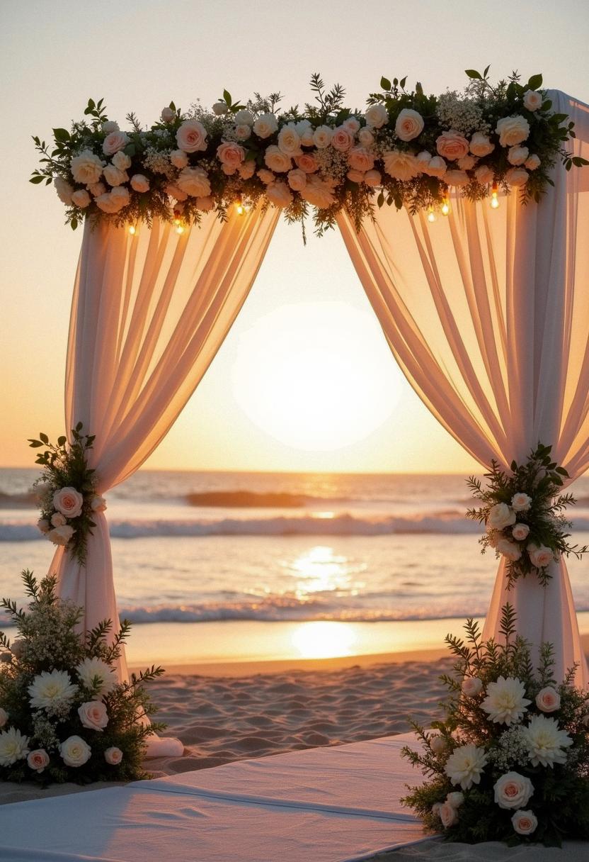 Elegant Wedding Beach Decorations Ideas - TheCharmingBride.com