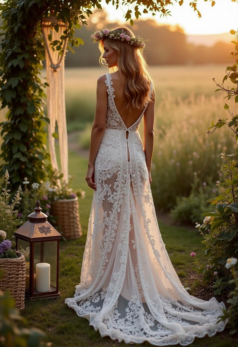 Boho Hippie Wedding Dress Trends - TheCharmingBride.com