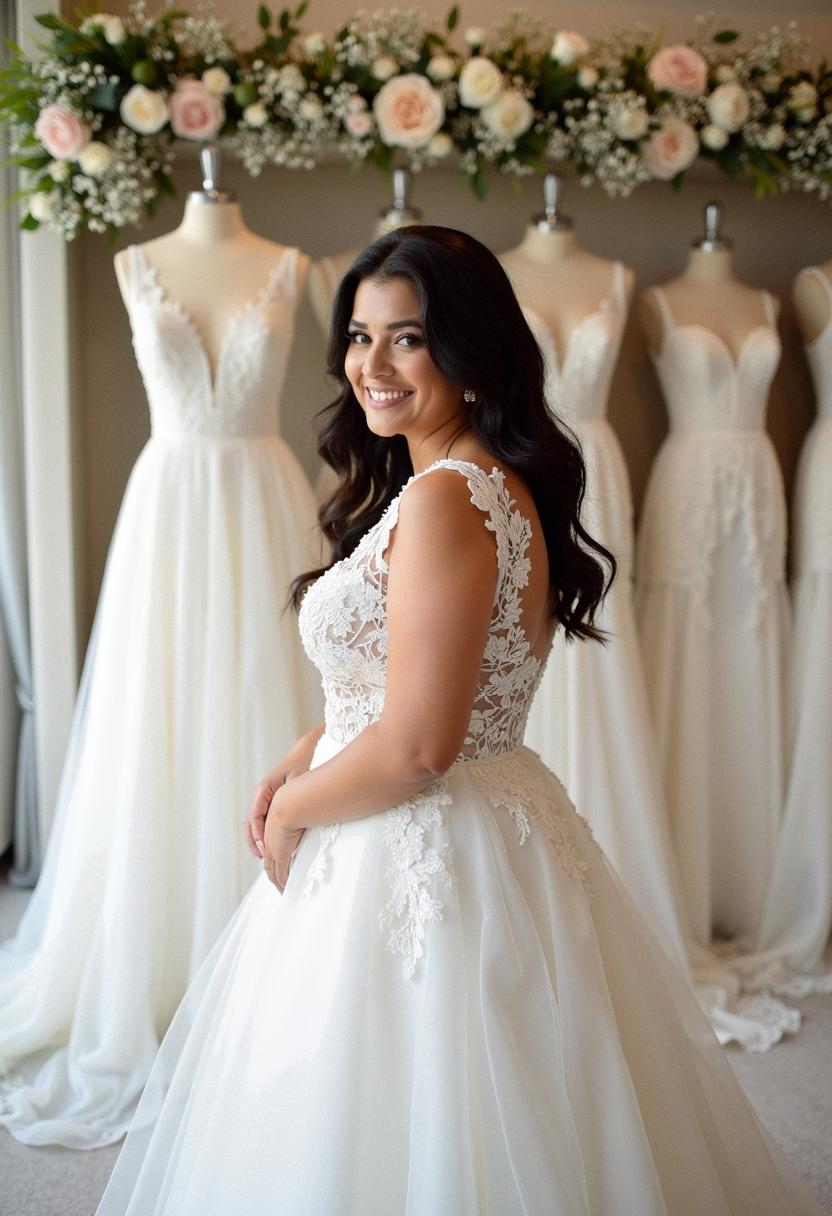 Perfect Wedding Dress For Curvy Bride - TheCharmingBride.com