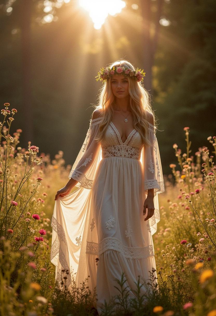Boho Vibes: Wedding Dress Hippie Guide - TheCharmingBride.com