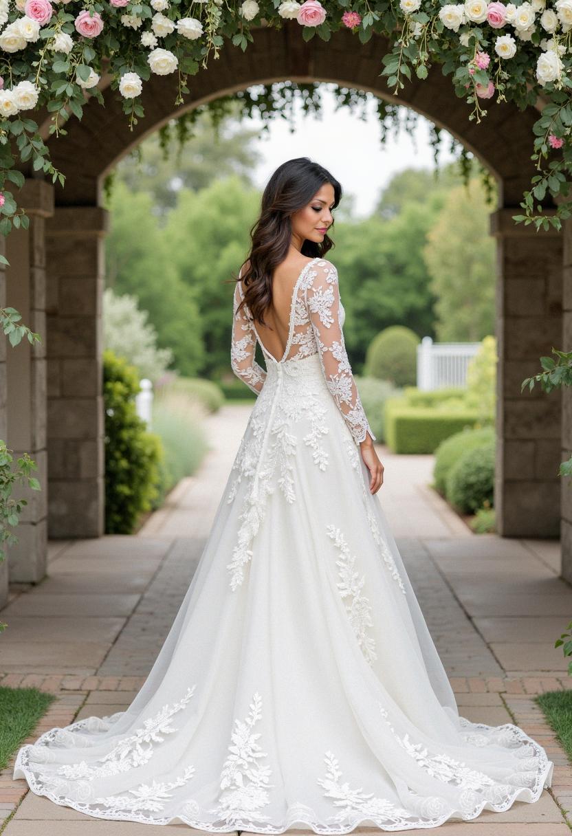 Stunning Wedding Dress Laced Sleeves Styles - TheCharmingBride.com