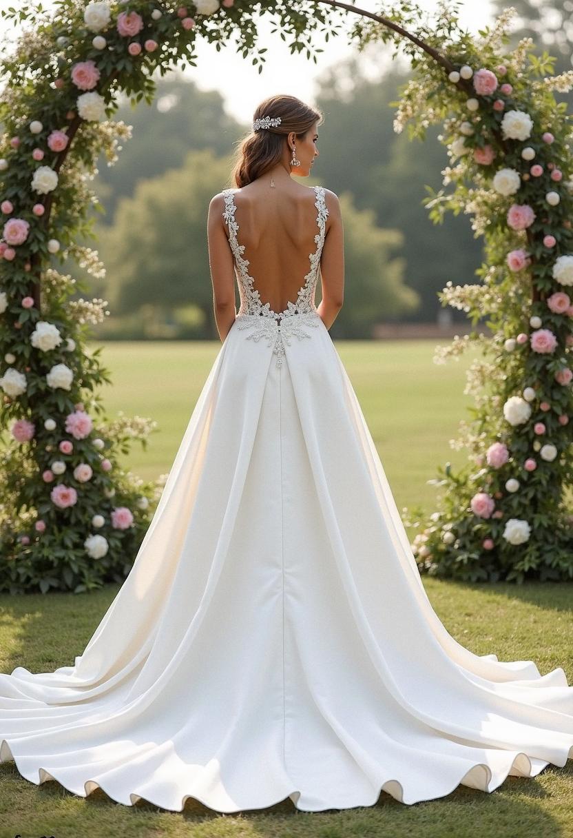 Stunning Wedding Dress Low Back Options - TheCharmingBride.com