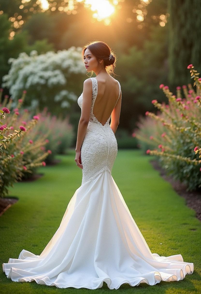 Stunning Wedding Dress Low Back Options - TheCharmingBride.com