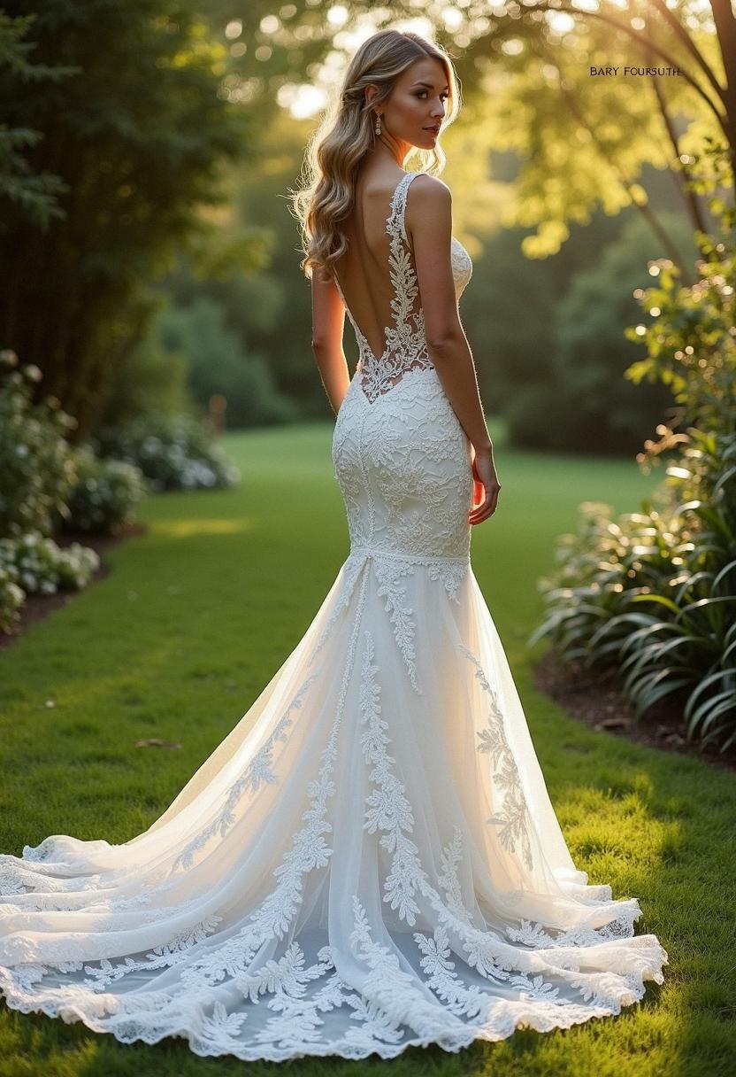 Stunning Wedding Dress Low Back Options - TheCharmingBride.com