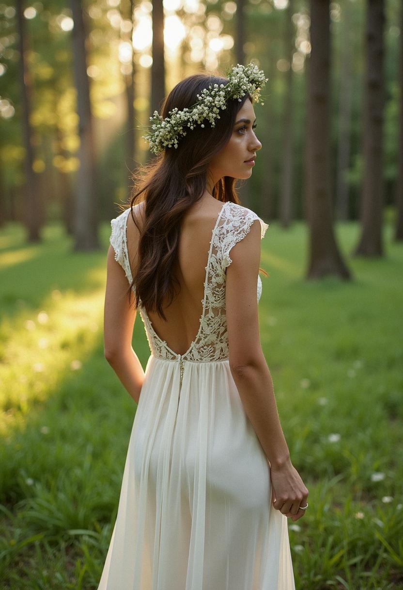 Modest Boho Wedding Dress Styles - TheCharmingBride.com