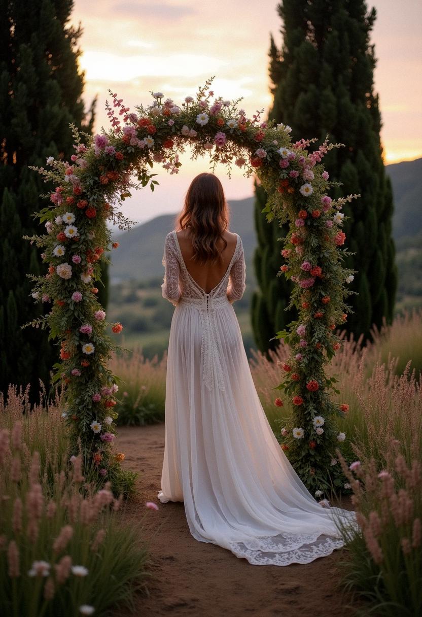 Modest Boho Wedding Dress Styles - TheCharmingBride.com