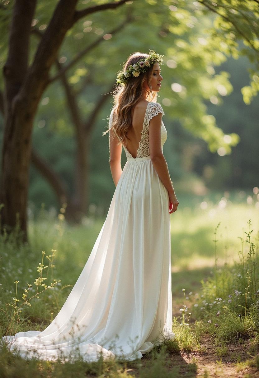 Modest Boho Wedding Dress Styles - TheCharmingBride.com
