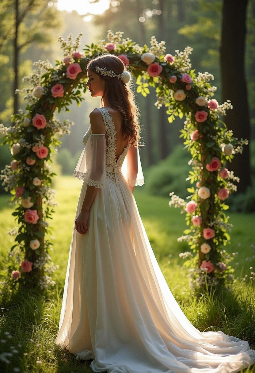 Modest Boho Wedding Dress Styles - TheCharmingBride.com