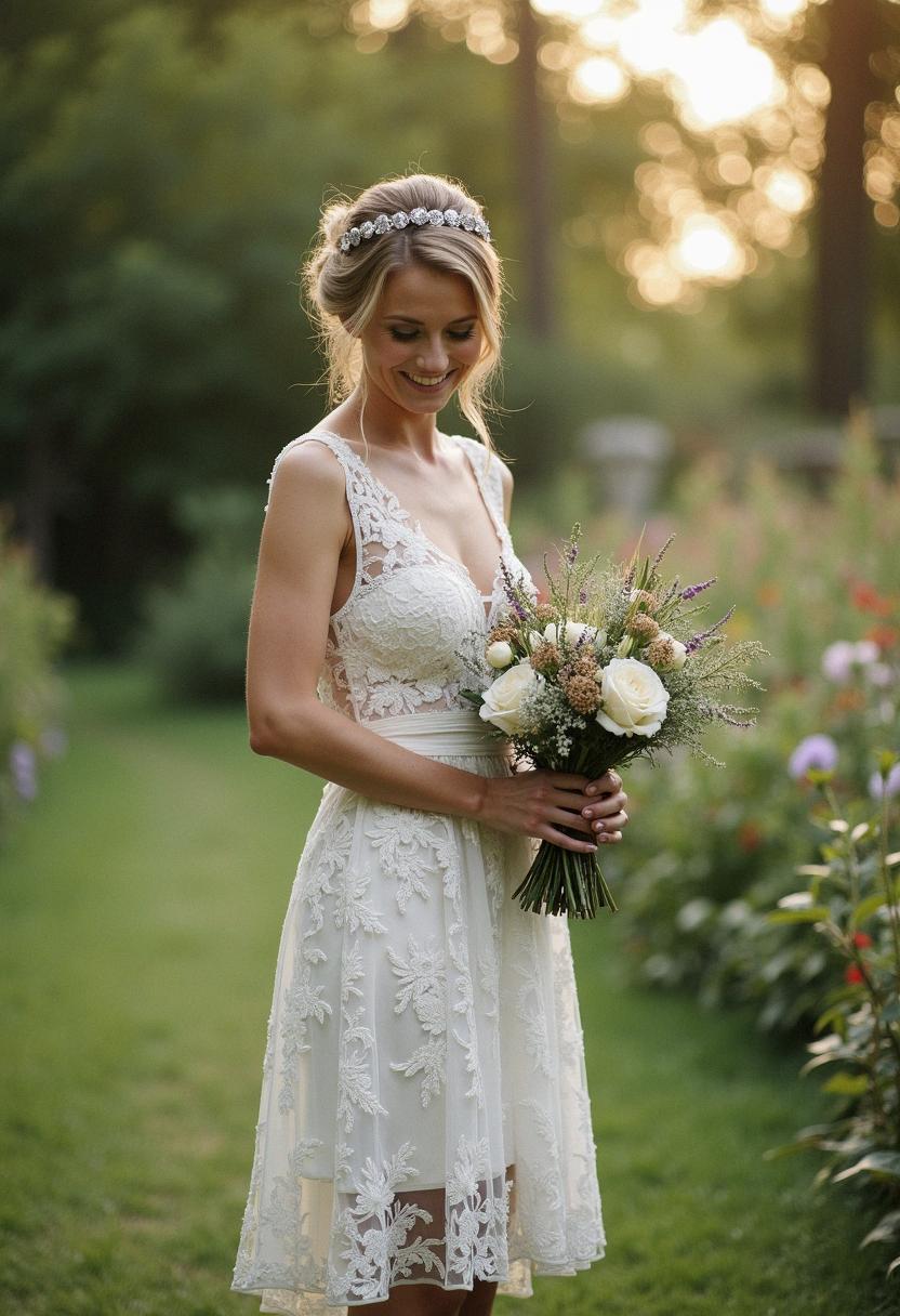 Short Wedding Dress Styles For Brides - TheCharmingBride.com