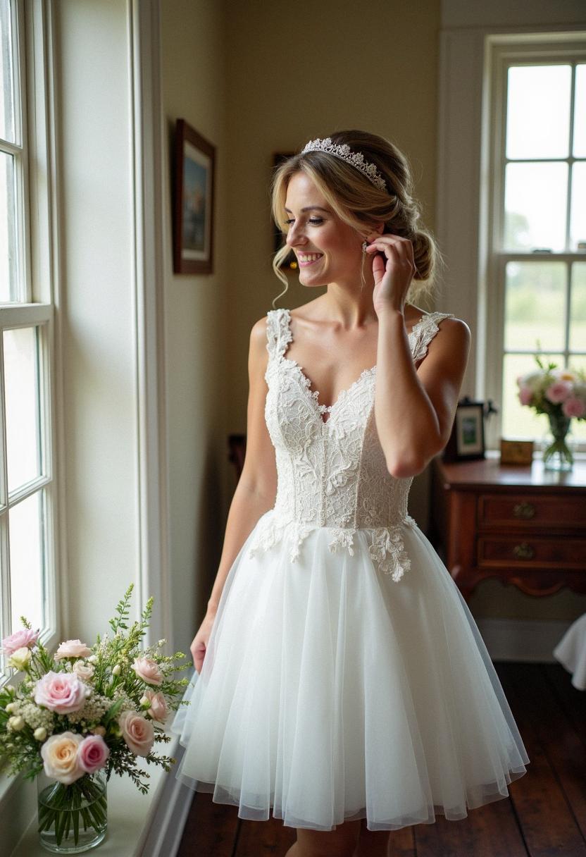 Short Wedding Dress Styles For Brides - TheCharmingBride.com