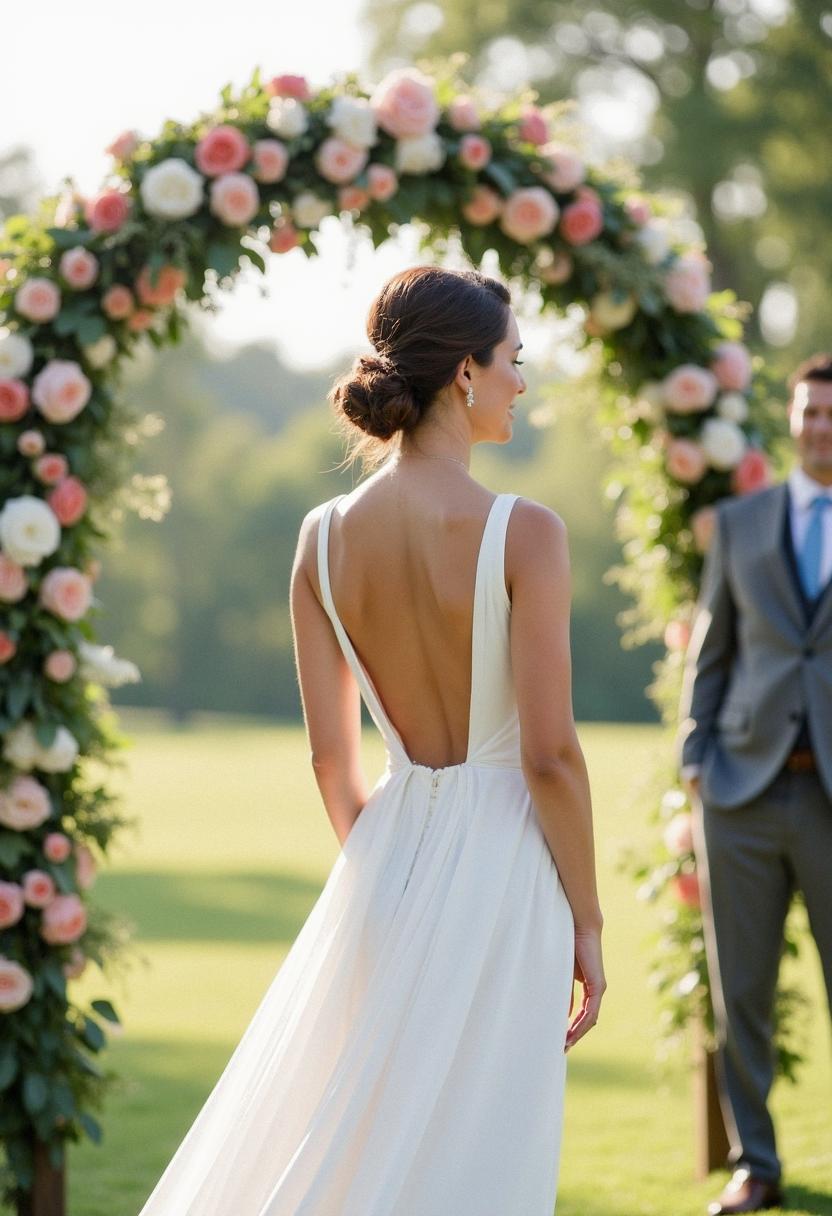 Simple Backless Wedding Dress Ideas - TheCharmingBride.com