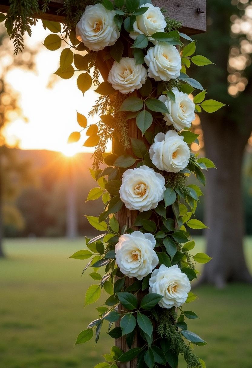 Stunning Wedding Flowers Garland Ideas - TheCharmingBride.com