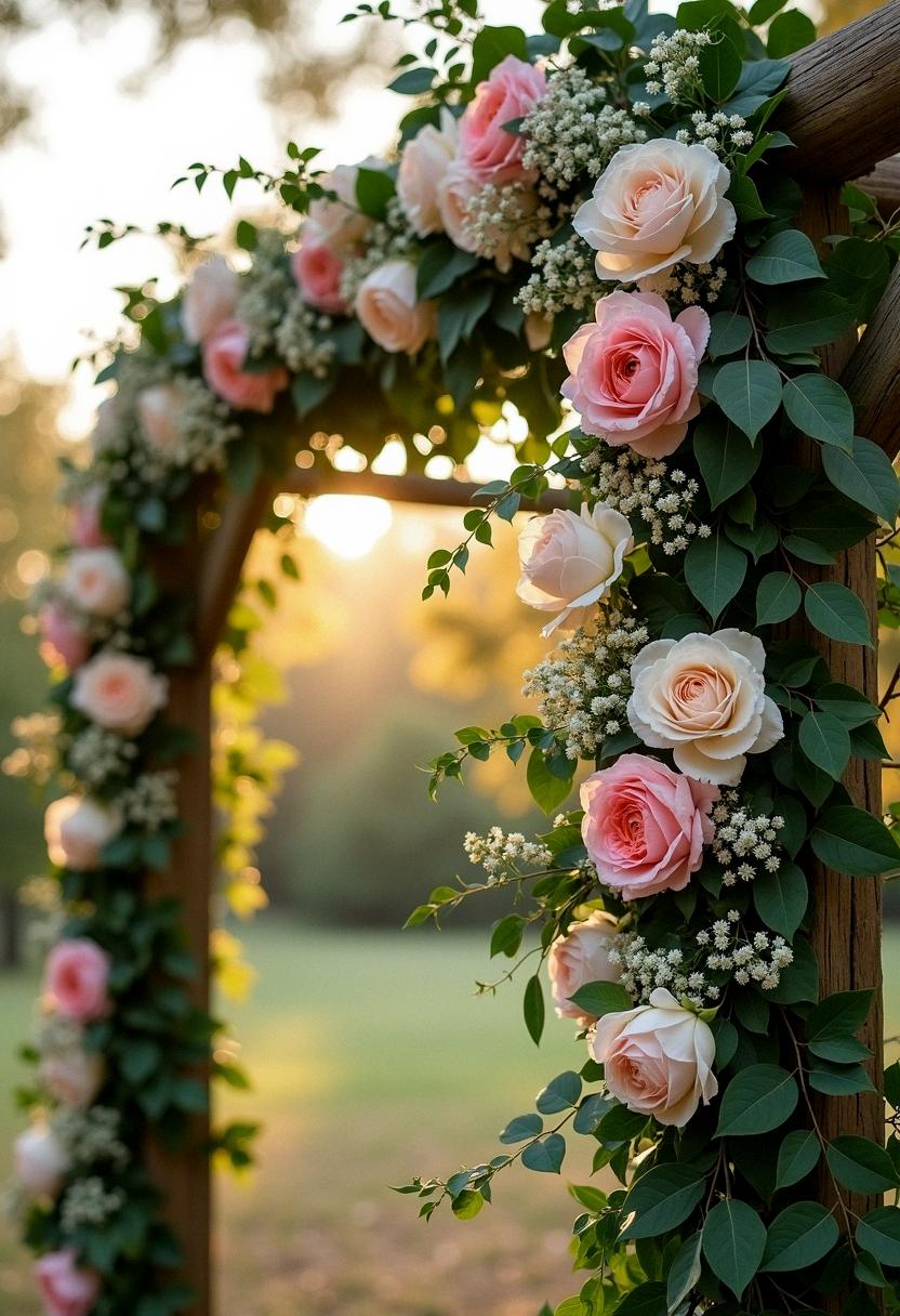 Stunning Wedding Flowers Garland Ideas - TheCharmingBride.com