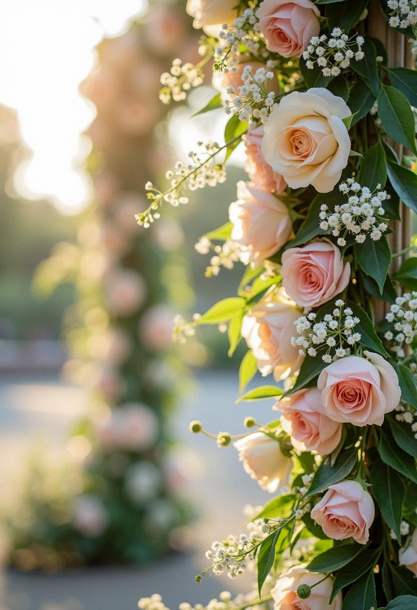 Stunning Wedding Flowers Garland Ideas - TheCharmingBride.com