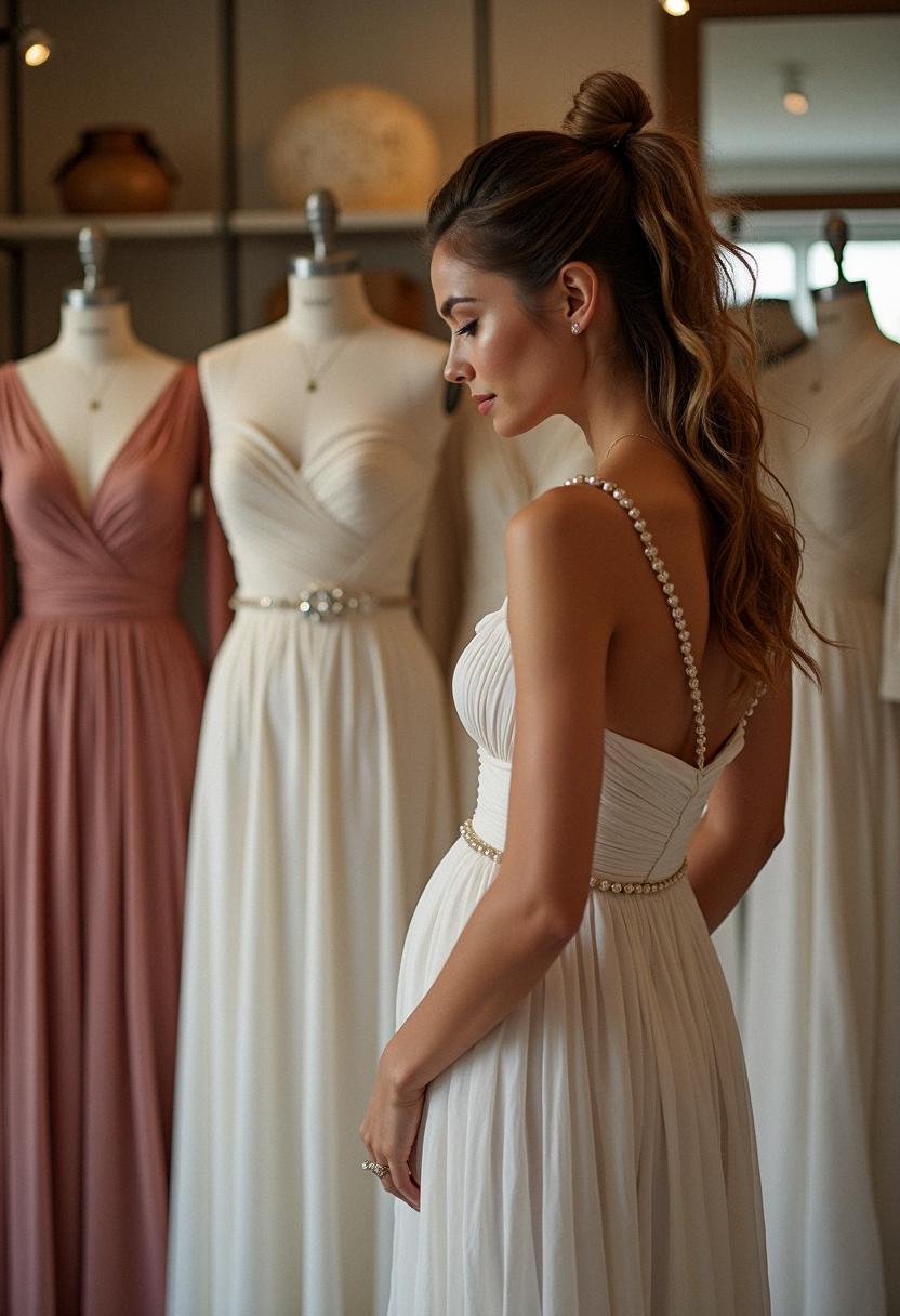 Flattering Wedding Guest Dress To Hide Tummy - TheCharmingBride.com