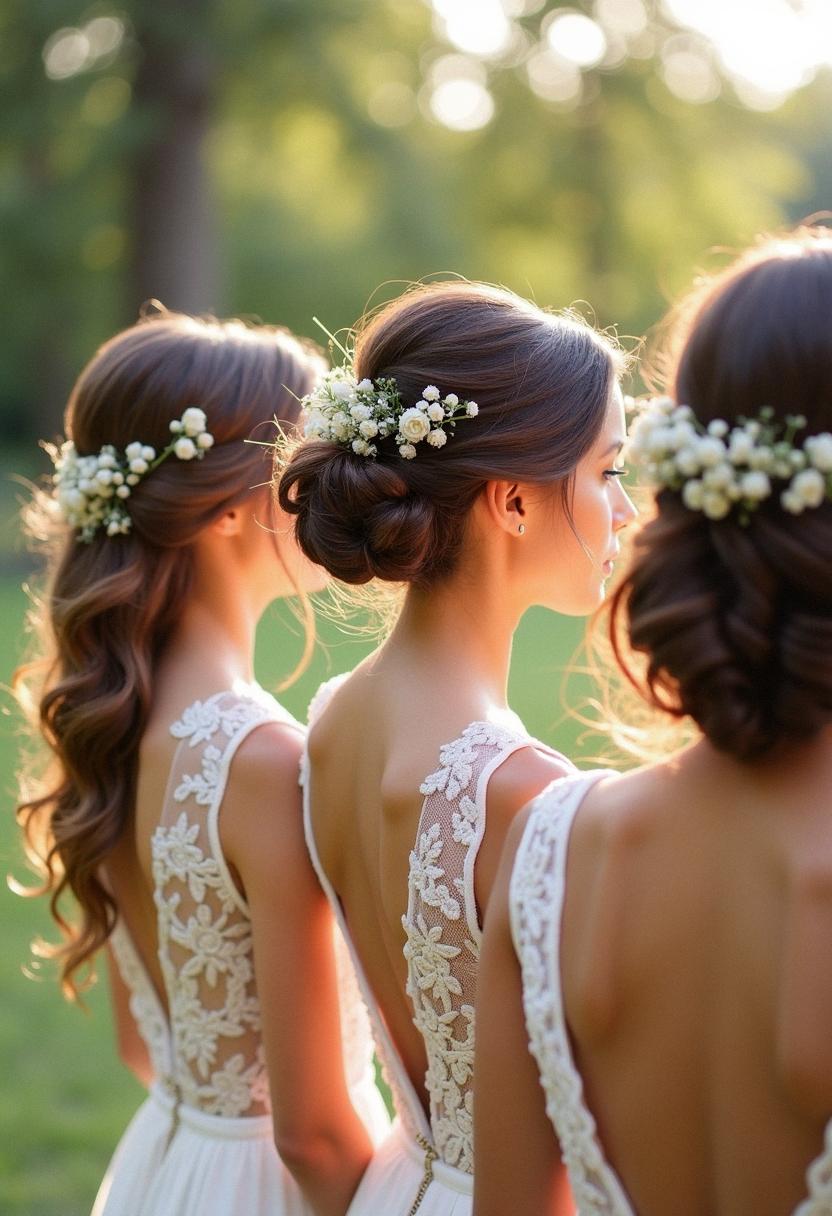 Stunning Wedding Hairstyles For Bridesmaids - TheCharmingBride.com