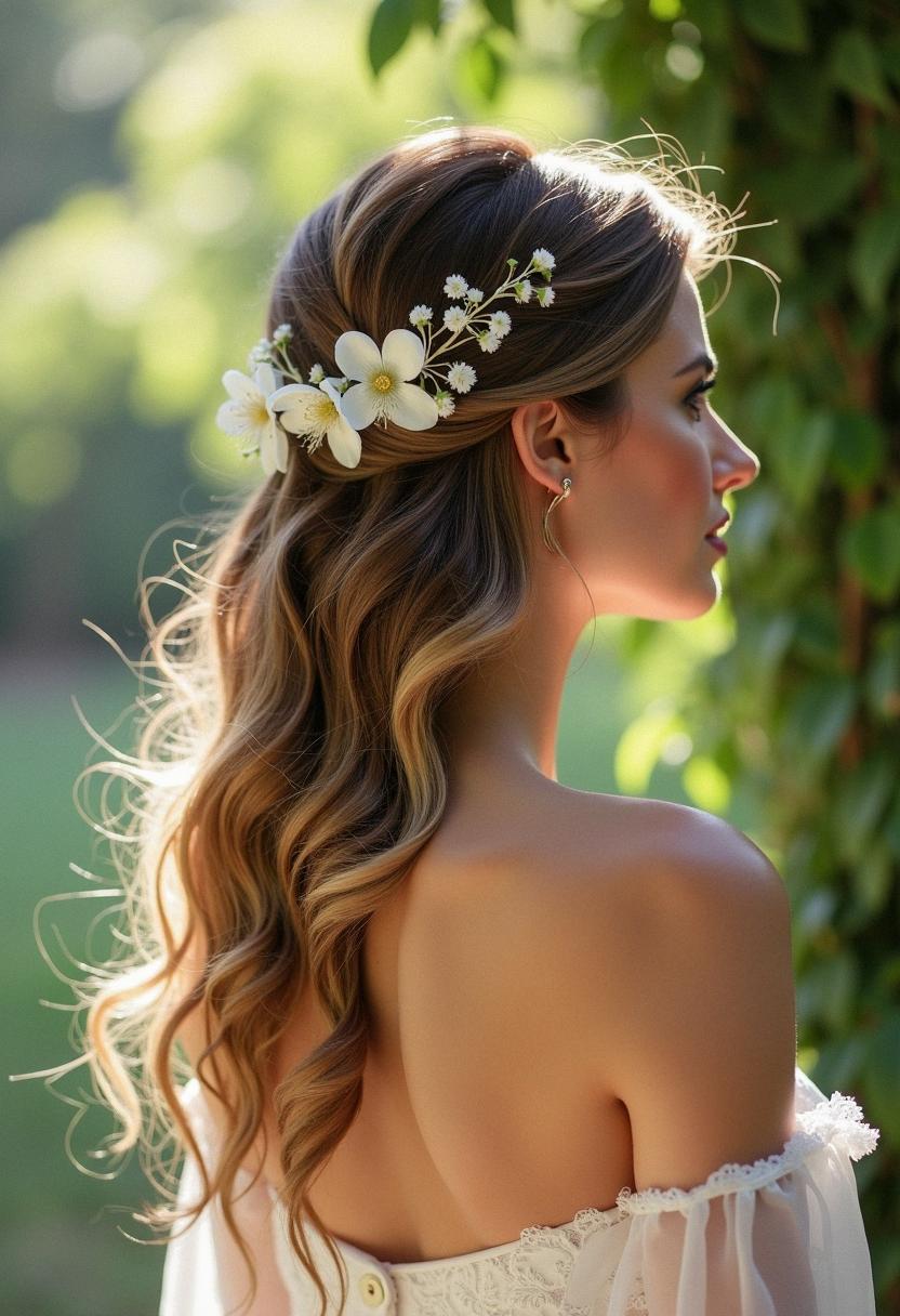 Stunning Wedding Hairstyle Hair Down Looks - TheCharmingBride.com