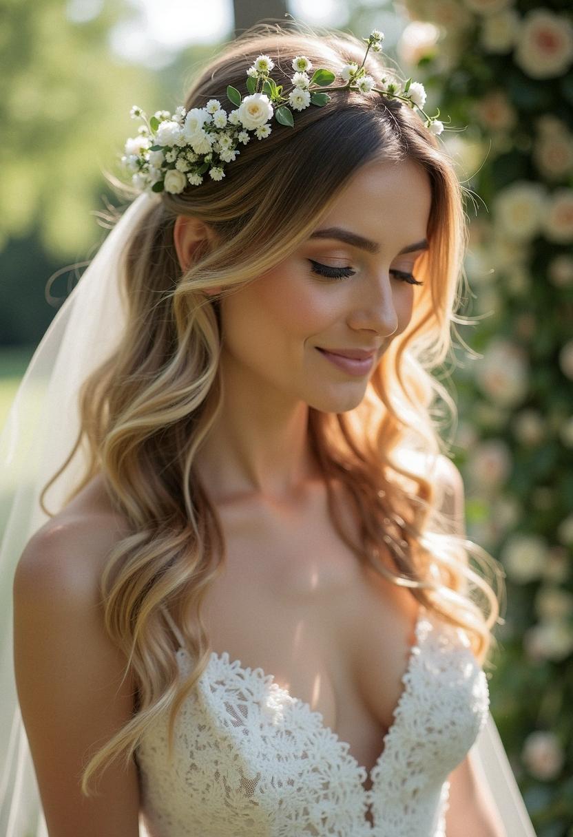 Stunning Wedding Hairstyle Hair Down Looks - TheCharmingBride.com