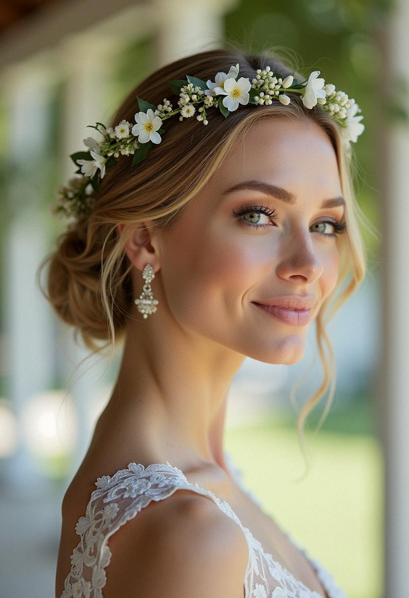 Dreamy Wedding Hairstyle With Crown Ideas - TheCharmingBride.com