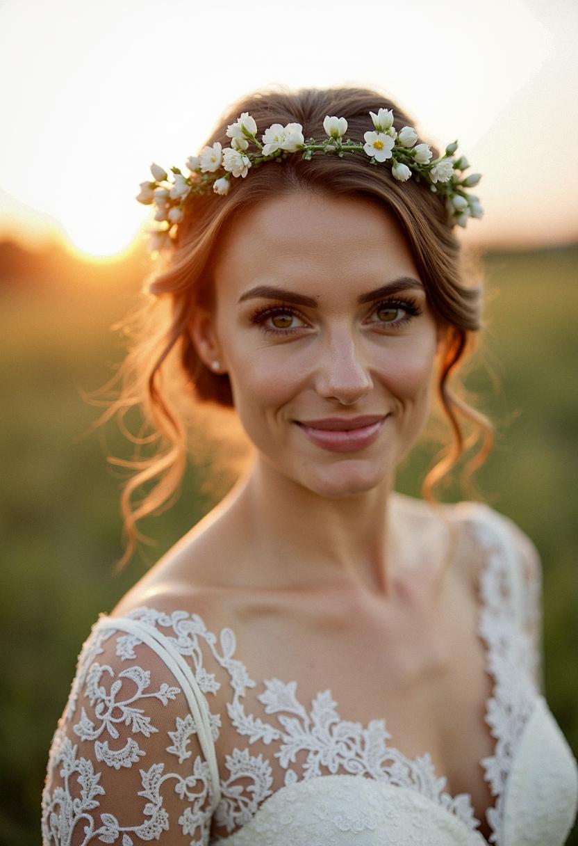 Dreamy Wedding Hairstyle With Crown Ideas - TheCharmingBride.com
