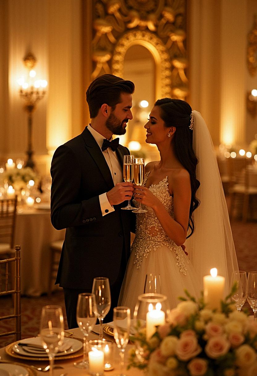 Elegant Wedding Ideas Gold Theme - TheCharmingBride.com