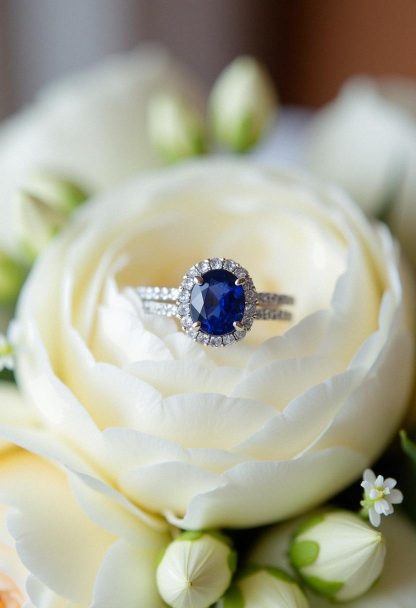 Unique Wedding Ring Blue Styles - TheCharmingBride.com