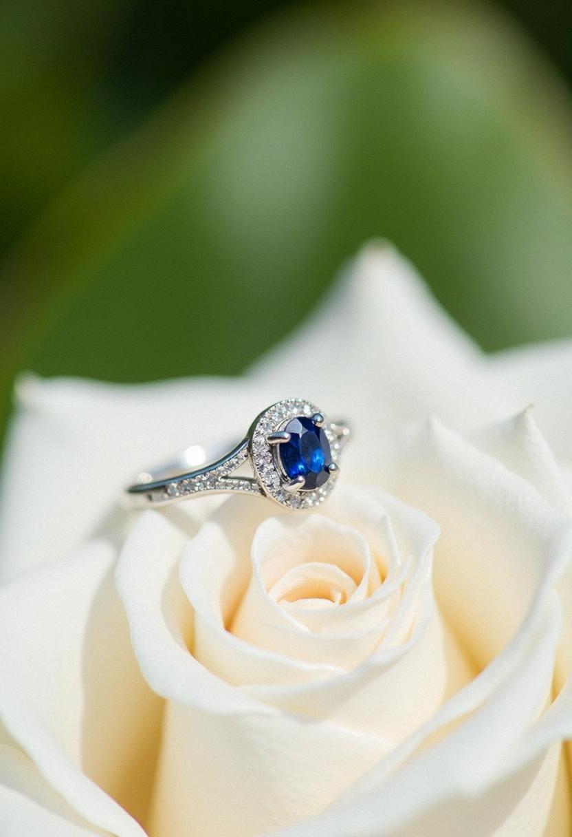 Unique Wedding Ring Blue Styles - TheCharmingBride.com