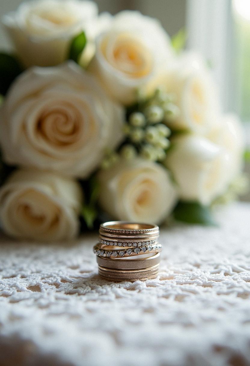 Stunning Wedding Ring Stacked Designs - TheCharmingBride.com