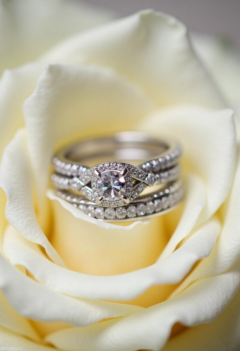 Stunning Wedding Ring Stacked Designs - TheCharmingBride.com