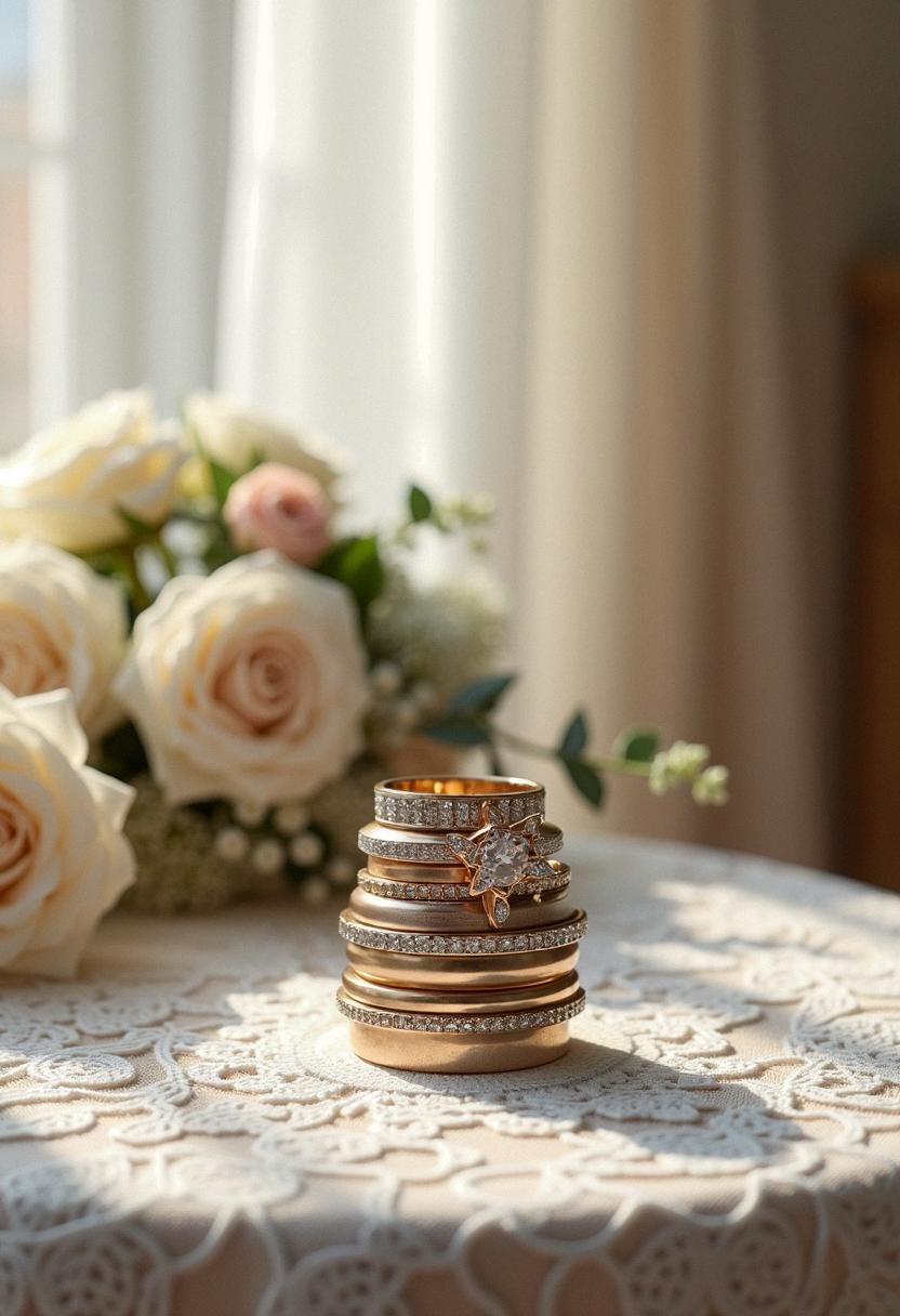 Stunning Wedding Ring Stacked Designs - TheCharmingBride.com