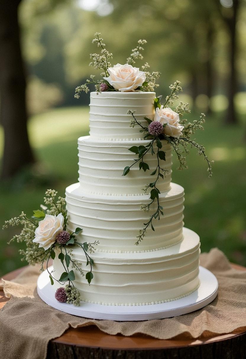 Charming Wedding Rustic Cake Ideas - TheCharmingBride.com