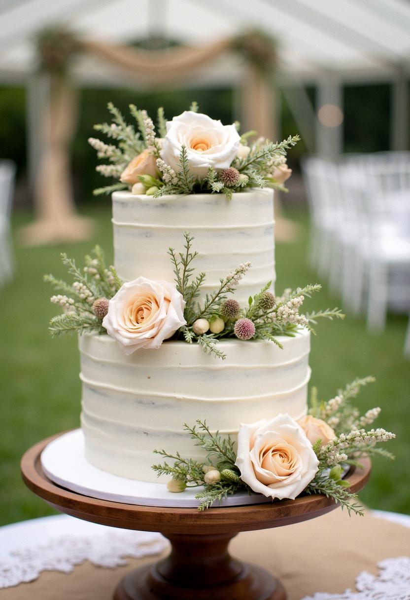 Charming Wedding Rustic Cake Ideas - TheCharmingBride.com