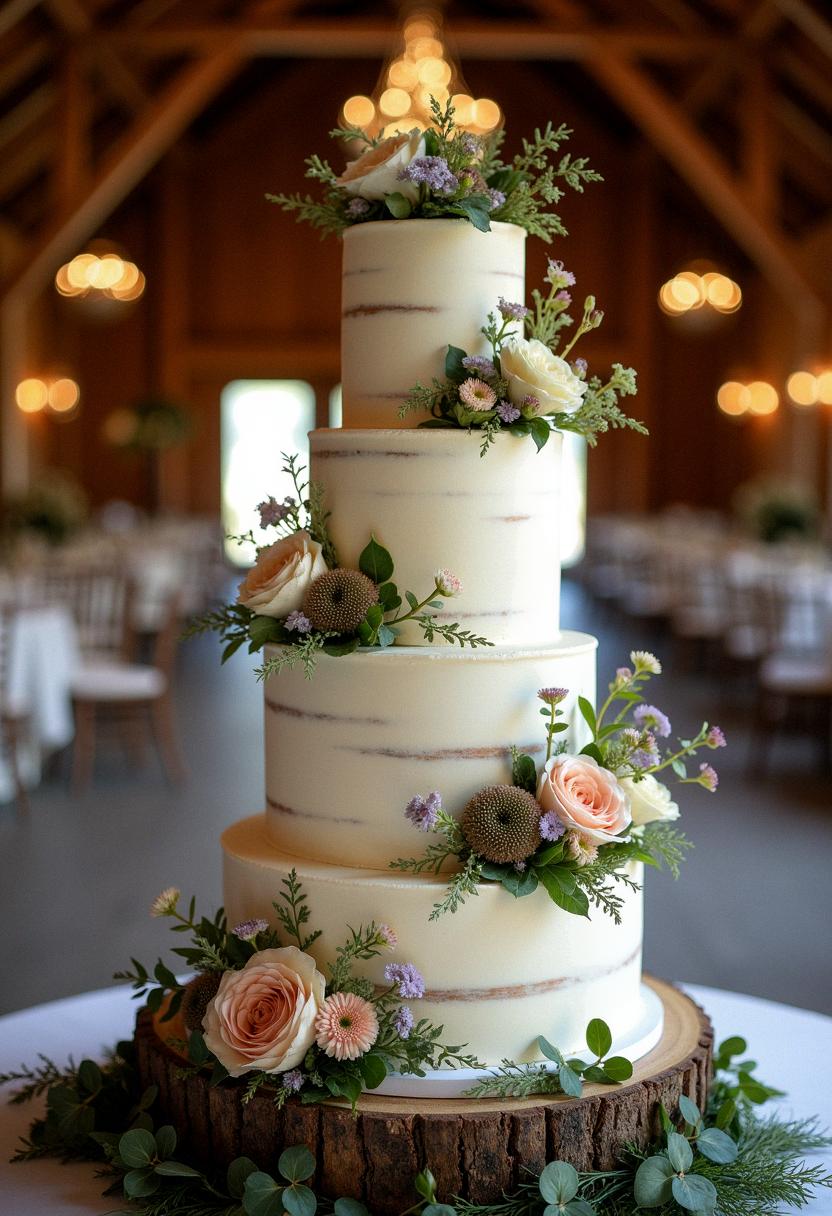 Charming Wedding Rustic Cake Ideas - TheCharmingBride.com