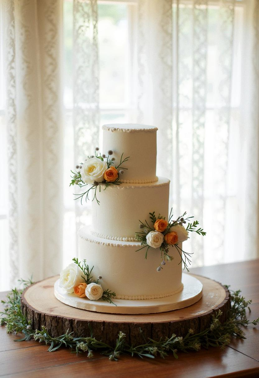 Charming Wedding Rustic Cake Ideas - TheCharmingBride.com