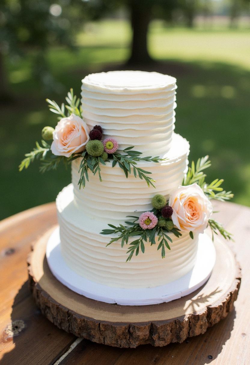 Charming Wedding Rustic Cake Ideas - TheCharmingBride.com