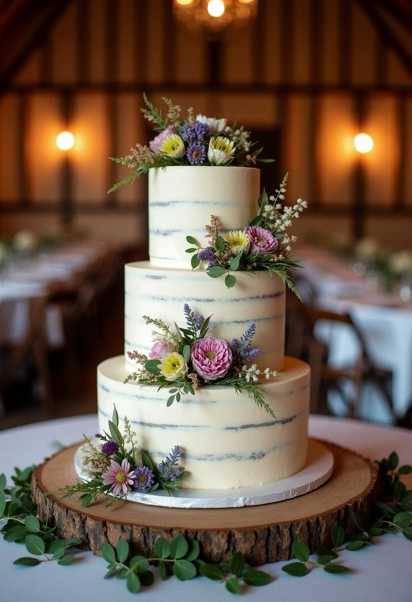 Charming Wedding Rustic Cake Ideas - TheCharmingBride.com