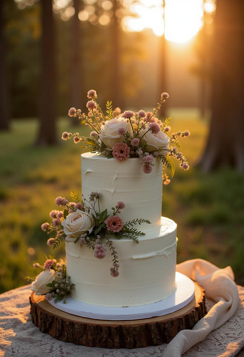 Charming Wedding Rustic Cake Ideas - TheCharmingBride.com