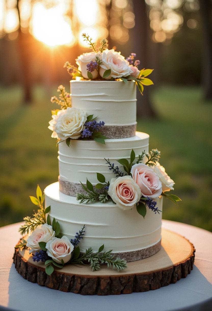 Charming Wedding Rustic Cake Ideas - TheCharmingBride.com