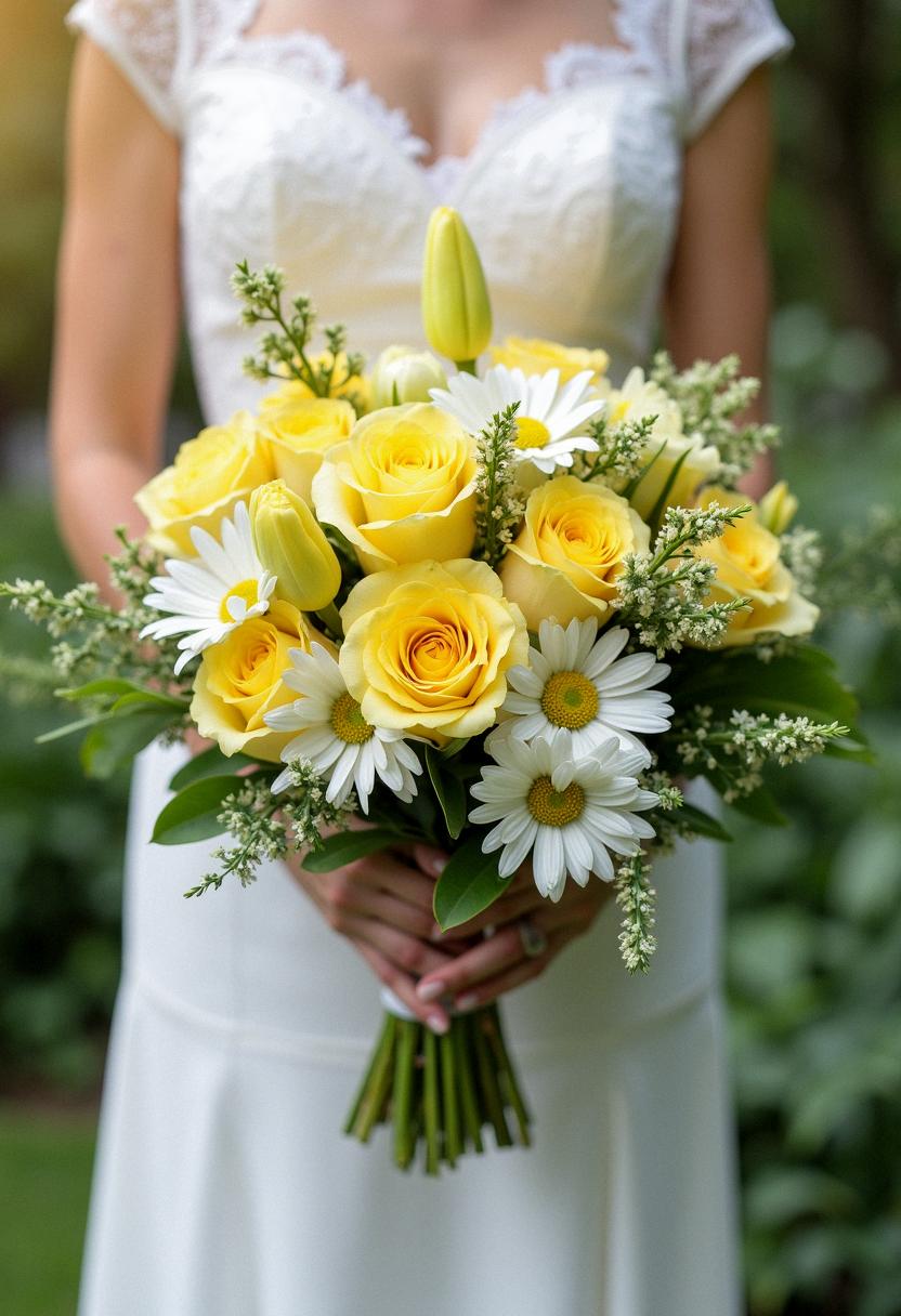 Vibrant Yellow Bridal Bouquet Ideas - TheCharmingBride.com
